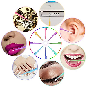 Akstore 600 PCS Disposable Micro Applicators Brush Eyelash Extension Individual Applicators Mascara Brush for Make up and Clean and Compatible and Personal Care (Pink)