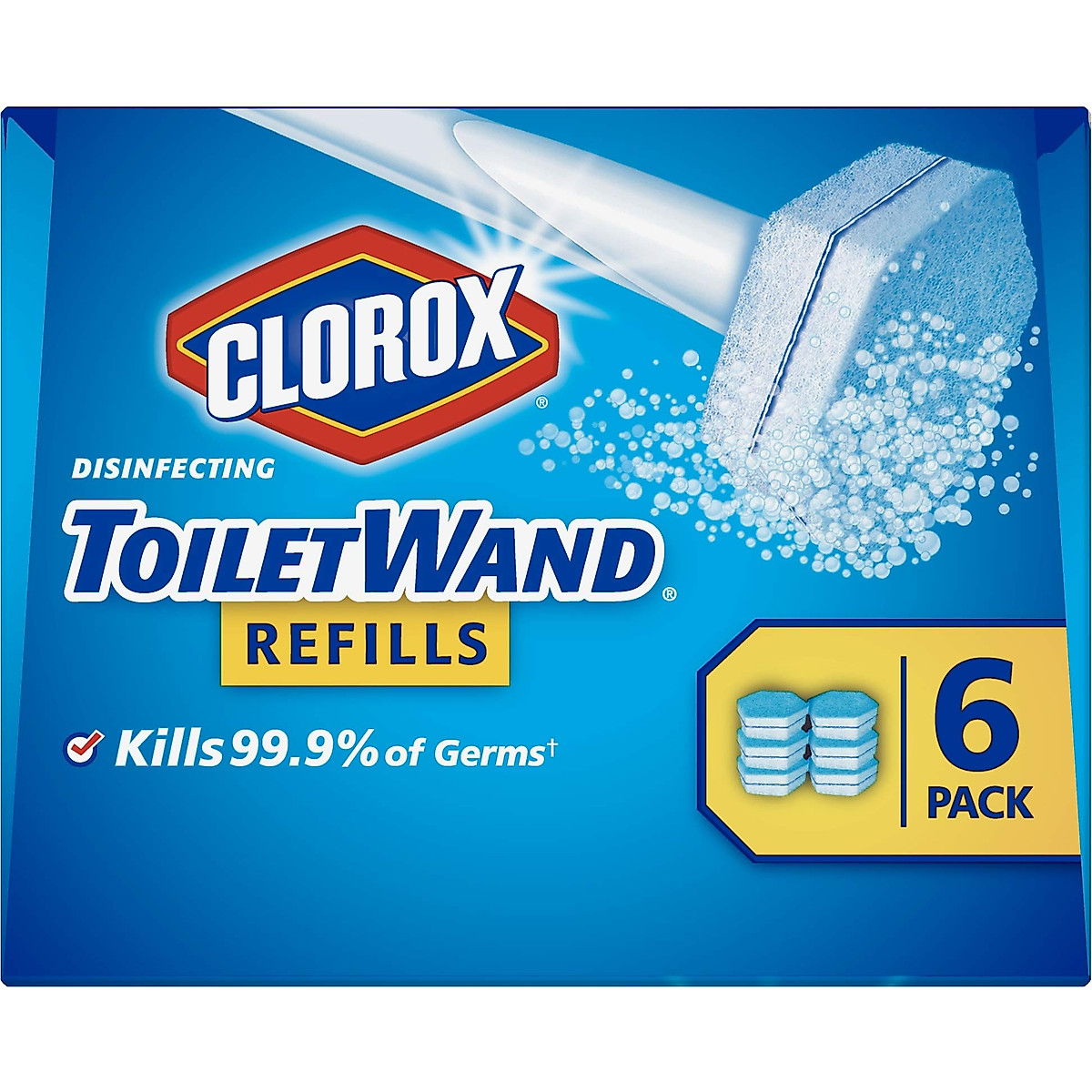 Clorox ToiletWand Disinfecting Refills, Disposable Wand Heads - 6 Count (Package May Vary)