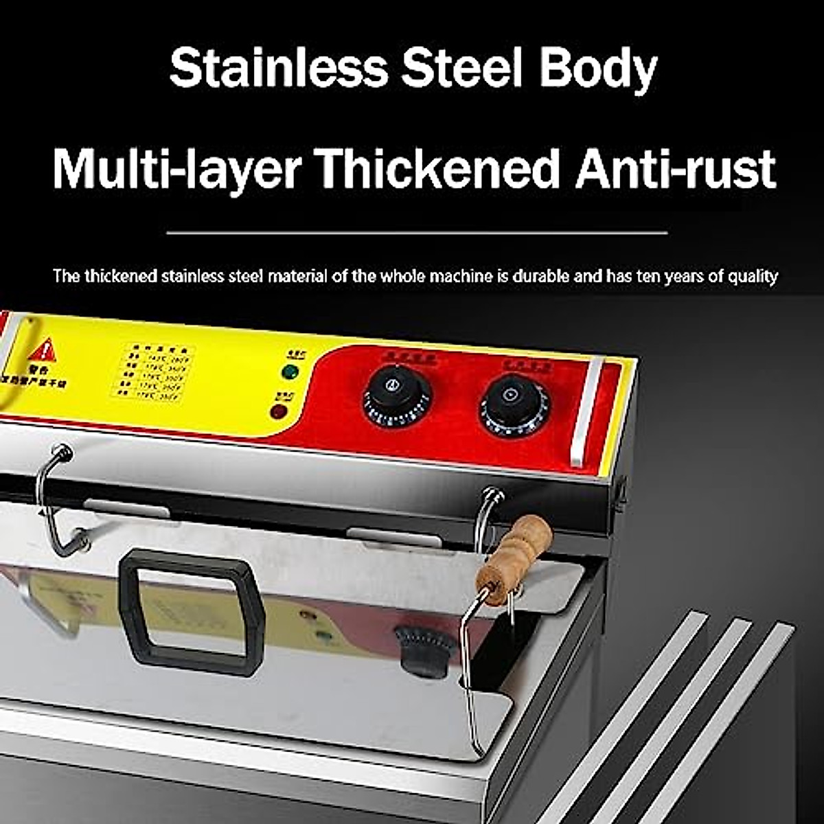 Electric Deep Fat Fryer, Frying Machine, Deep Fryer Polished Stainless Steel Tank Chip Fryers For Home And Commercial, Easy Clean, Large Electric Fryer For French Fries Chicken Shrimp (Size : 18L)