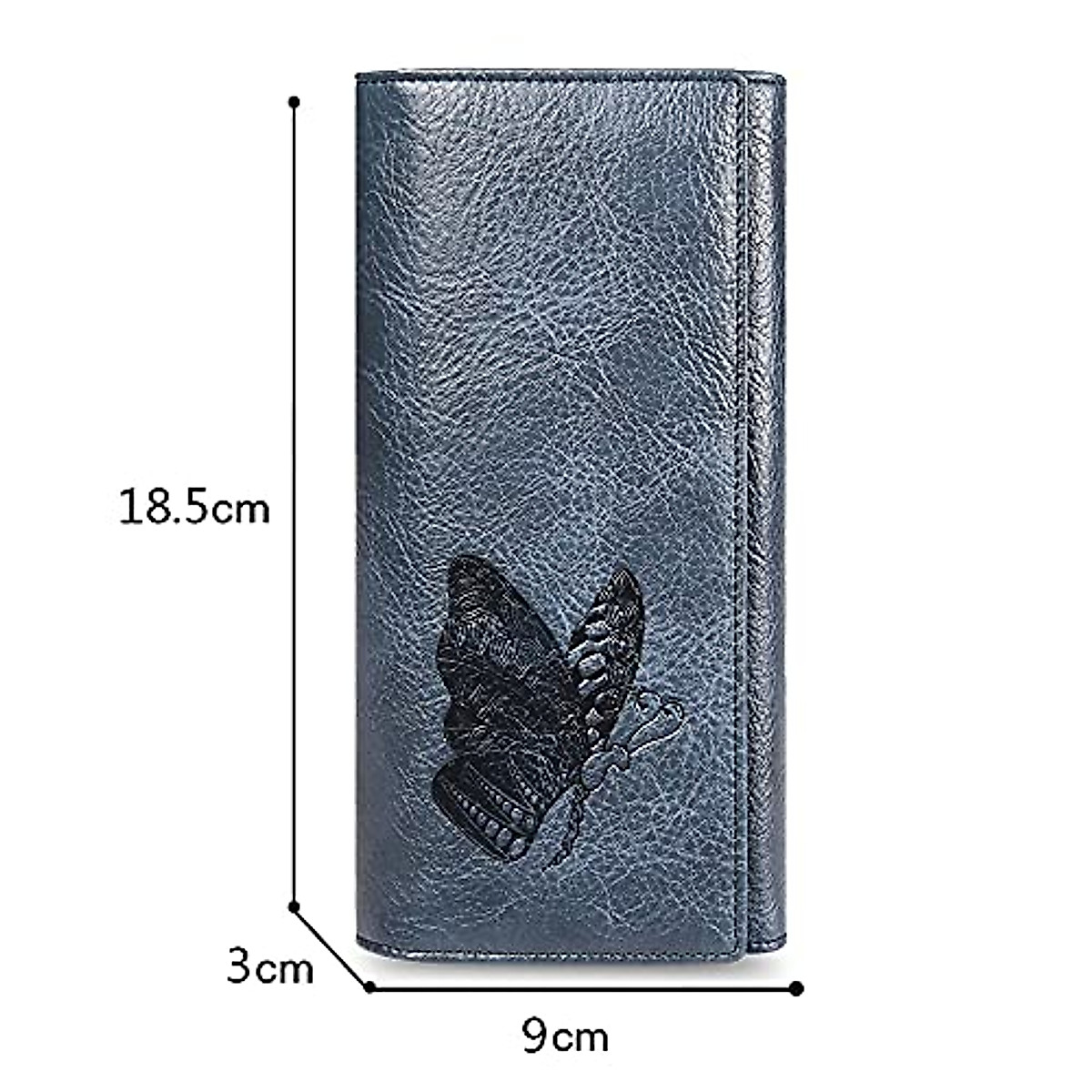 Dicihaya Butterfly Pattern Women Wallet Soft Leather Designer Bifold Large Capacity Multi Card Organizer Lady Clutch