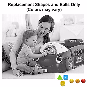Ele Toys Replacement Parts for Fisher-Price Laugh and Learn Smart Stages Cruise Around Car - BMD91 - 3 Balls and 3 Shapes - Also Works with Model Y6965