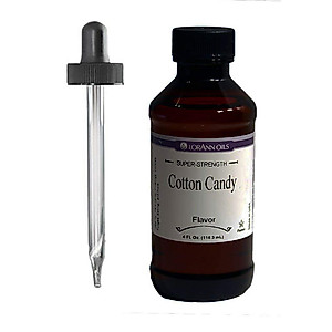 LorAnn Cotton Candy SS Flavor, 4 ounce bottle - Includes a threaded Glass Dropper