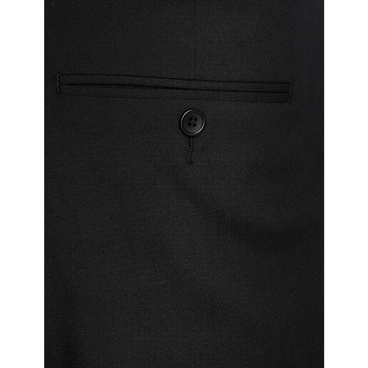 Oak Hill by DXL Men's Big and Tall Waist-Relaxer Pleated Suit Pants Black 44 x 32