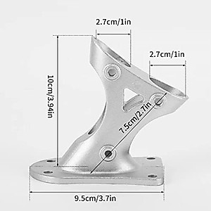 WLPARTY Flag Pole Holder Mounting Bracket with Hardwares 1" Inner Diameter (White)