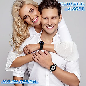 Relting 20mm Nylon Bands Compatible with Samsung Galaxy Watch 4/5/6/4 Classic/5 Pro/6 Classic/Active 2,Garmin Vivoactive 5/Vivoactive 3/Forerunner 245/645/Vivomove HR/Venu/Venu 2 Plus Bands