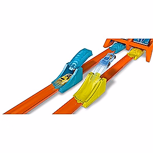 Hot Wheels Action Launch Across Challenge, Game Style Competition, 2 tracks, 2 Launchers, 2 Ramps, Ages 4 Years and Older