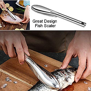4 Pieces Fish Scaler，fish scale remover，fish peeler，fish cleaningTool for Fish Scales Removing Peeling