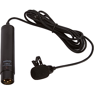 Movo LV8-D Broadcast-Quality XLR Lavalier Omni-Directional Wired Microphone with 12mm Mic Capsule for Accurate Voice Recording - Kit includes Lapel Clip, Case and Windscreen