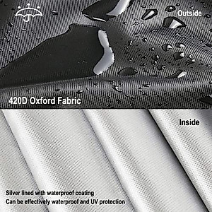 Kingling Deck Box Cover, Outdoor Storage Box Cover for Keter XXL 230 Gallon Deck Box Waterproof Outside Storage Bench Deck Boxes Covers Black (58" L x 33" W x 34" H)