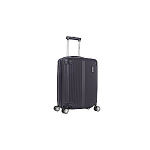 Rockland Berlin Hardside Expandable Spinner Wheel Luggage, Black, 3-Piece Set (20/24/28)