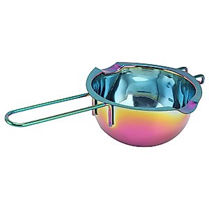 Lazmin112 400ML Butter Melting Pot, Stainless Steel Butter Melting Bowl Cheese Melting Pot Cookware Tool for Kitchen Home Diversion Port Design Meltable Chocolate Pot(Color)