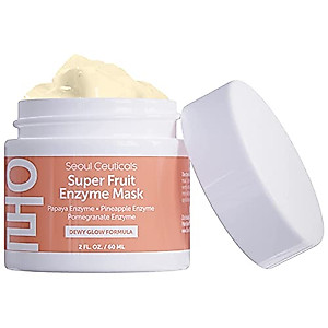 Korean Skin Care Fruit Enzyme Mask – Korean Face Mask K Beauty Face Masks Skincare Contains Skin Brightening Papaya + Pineapple + Pomegranate Extremely Effective Natural Korean Beauty Face Mask 2oz