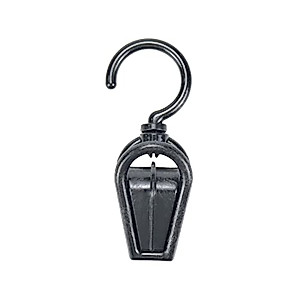 Bisbai 10 Pcs Hanging Hold Clips Portable Travel Hangers Clips Laundry Hooks Clip Home Swivel Laundry Clips Clothes Pins for Curtain Socks Towel Boot(Black)