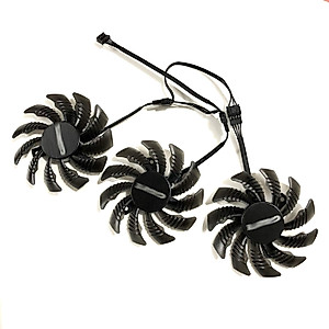 Graphics Card Fans T128010SU GPU Cooler for Gigabyte GTX980 GTX1060 GTX1070 GTX1080Ti GTX 1080/1070Ti/980Ti G1 Rock WINDFORCE R9 Fury Video VGA Cards Cooling (1 Set 80MM 4pin Triple Fan)