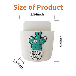 Sexyppl 1 Pack Cactus Box Charms Accessories Compatible with BoggBags Cartoon Cactus Box Insert Decorative Charms for Totes Beach Totes Keep Phone Keys (Green and White)