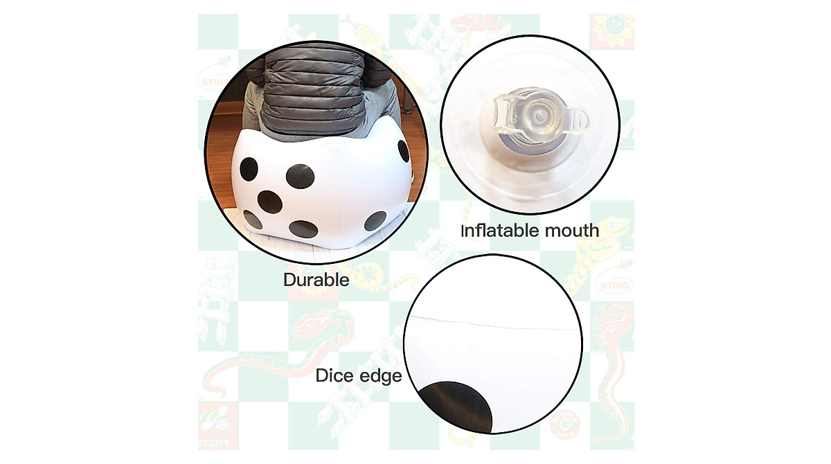 Inflatable Jumbo Dice Set for Fun Games - 20"
