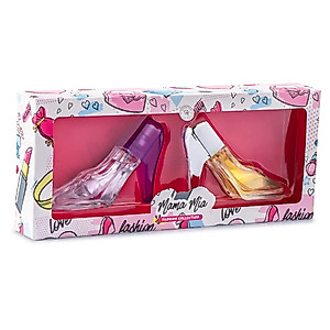 SCENTED THINGS Mama Mia Body Spray Girl Perfume Set | Little Girls to Teen Girl Gifts, Girl Birthday Gift, Body Mist Perfume Set in Stilettos Shaped Perfume Bottles | Fashion Collection 2 Piece Se