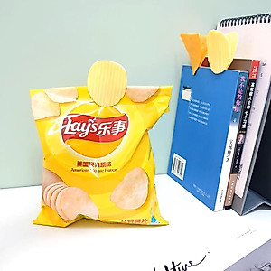 Pinenjoy 12Pcs Cute Food Bag Clips Potato Corn Chip Clips Plastic Sealing Clips for Kitchen Food Snacks Sealer Sealing Storage