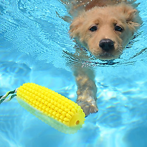 Sumind Dog Chew Toys Squeaky Puppy Toothbrush Clean Teeth Interactive Corn Cob Toys Dog Toys Aggressive Chewers Small Medium Large Breed for Training and Cleaning Teeth