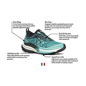 SCARPA Women's Golden Gate ATR Trail Shoes for Hiking and Trail Running - Aruba Blue/Black - 7.5-8