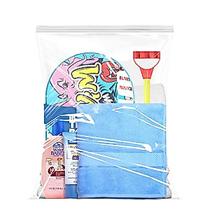 Xsourcer Zipper Storage Bags, Pack of 20, 3.5 Gallon Reclosable Plastic Storage Bags, Great Storage for Food, Clothing, Shoes, Office Supplies & Travel Essentials, 2 Mil Thick, Size 16" x 18"