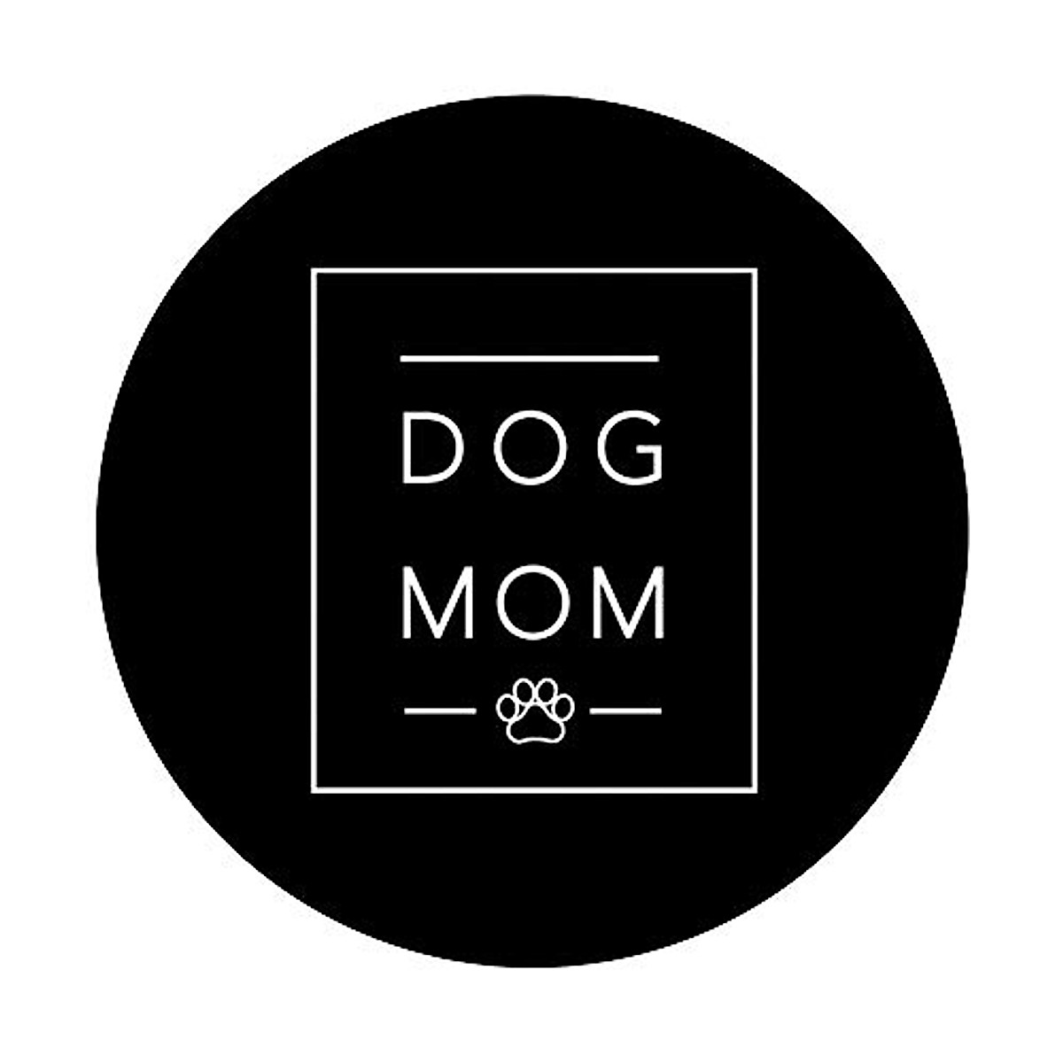Rescue Dog Mom, Dog Lover Paw Print PopSockets Swappable PopGrip
