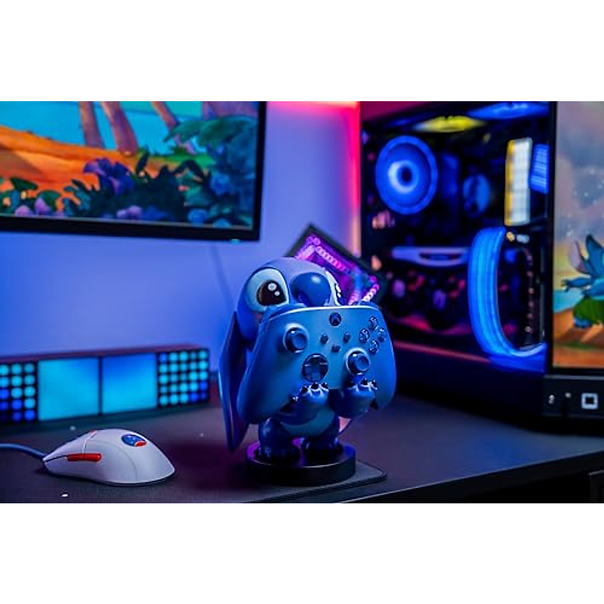 Cable Guys - Disney Stitch Gaming Accessories Holder &amp; Phone Holder for Most Controller (Xbox, Play Station, Nintendo Switch) &amp; Phone