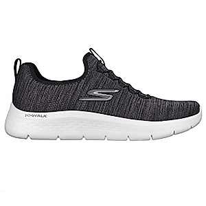 Skechers Men's Gowalk Flex-Athletic Slip-On Casual Walking Shoes with Air Cooled Foam Sneakers, Black/White 2, 11.5 X-Wide