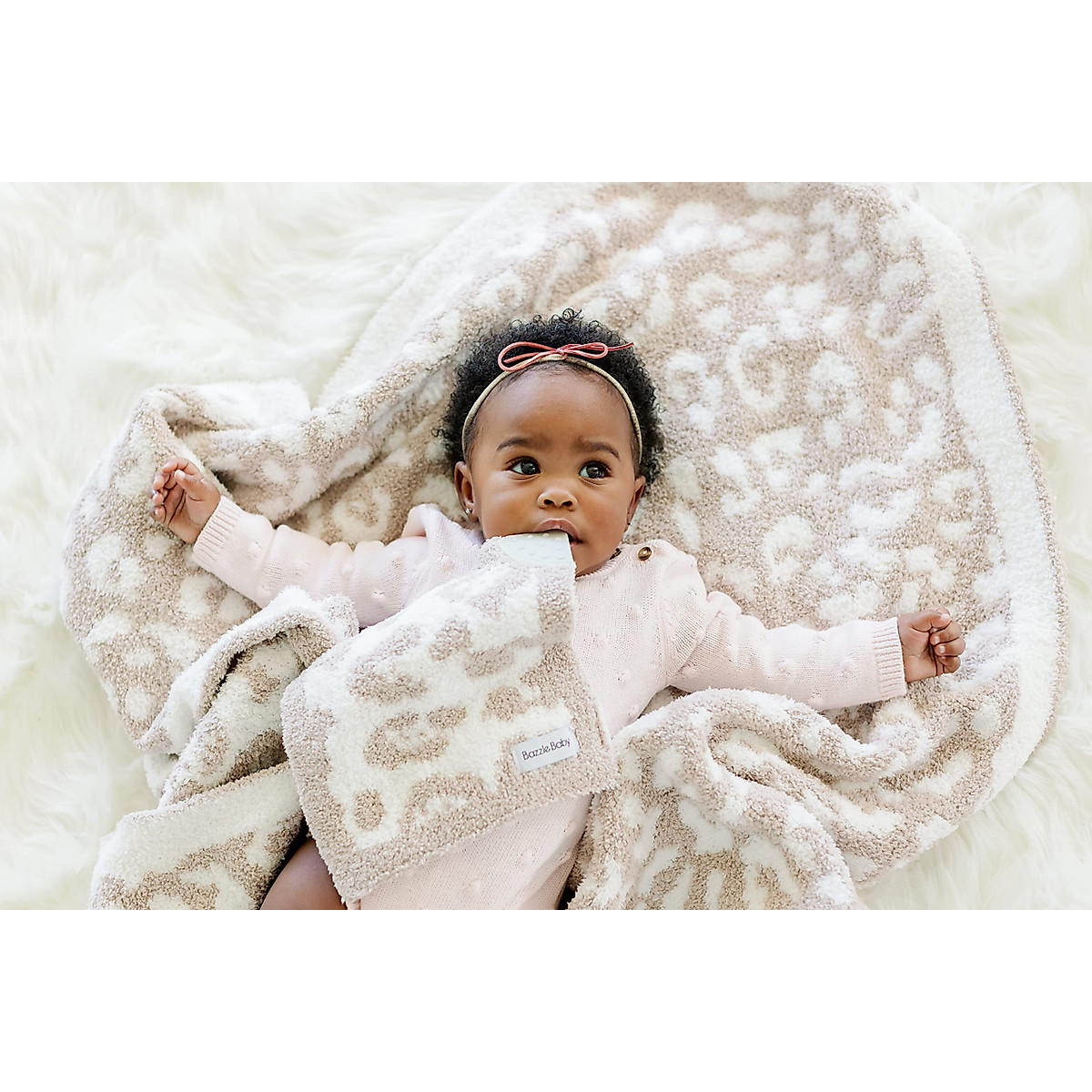 Bazzle Baby Cozy Hugga Baby Blanket | Plush Blanket for Girls and Boys | Ultra Soft Barefoot Blankets, Crib Accessories - 40" x 36", Leopard
