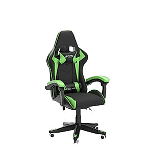 Bigzzia Gaming Chair, Ergonomic Video Game Chairs with Pillow and Lumbar Support, Racing Style Height Adjustable Computer Chair with 360°-Swivel Seat for Adults
