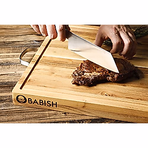 Babish High-Carbon 1.4116 German Steel Cutlery, 7.5" Clef (Cleaver + Chef) Knife, Good Housekeeping Standout Knife of 2022