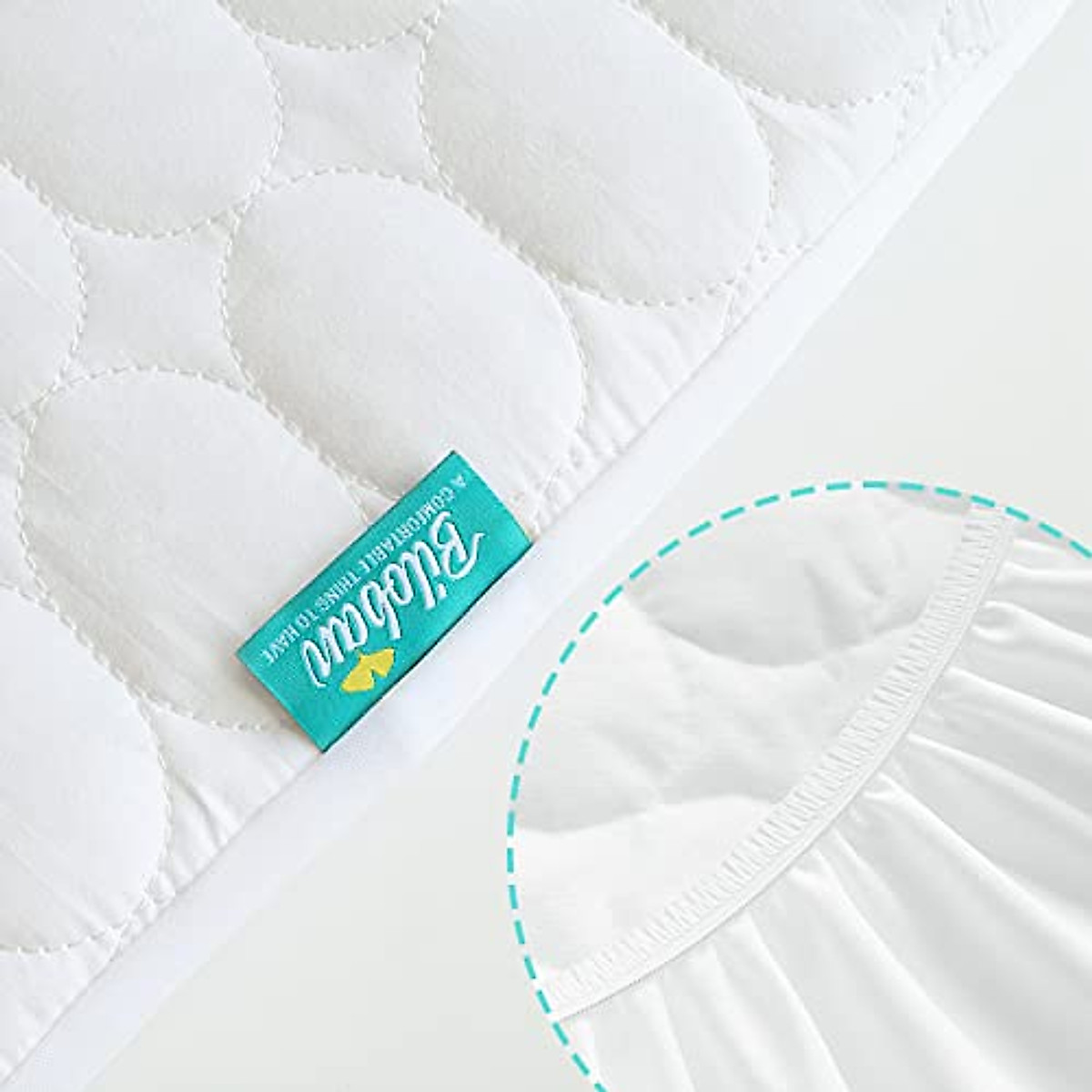Pack N Play Mattress Pad Sheets Fitted Waterproof Mini Crib Mattress Protector 39” x 27” Fit Graco Pack and Play Mattress Machine Wash Quilted Playard Mattress Cover