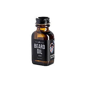 Fresh Beards 1920 Beard Oil - Classic Barbershop Fragrance - Scented Mens Beard and Mustache Oil - Soothing Anti-Itch Moisturizer & Softener for Dandruff Provention and Healthy Beard Growth