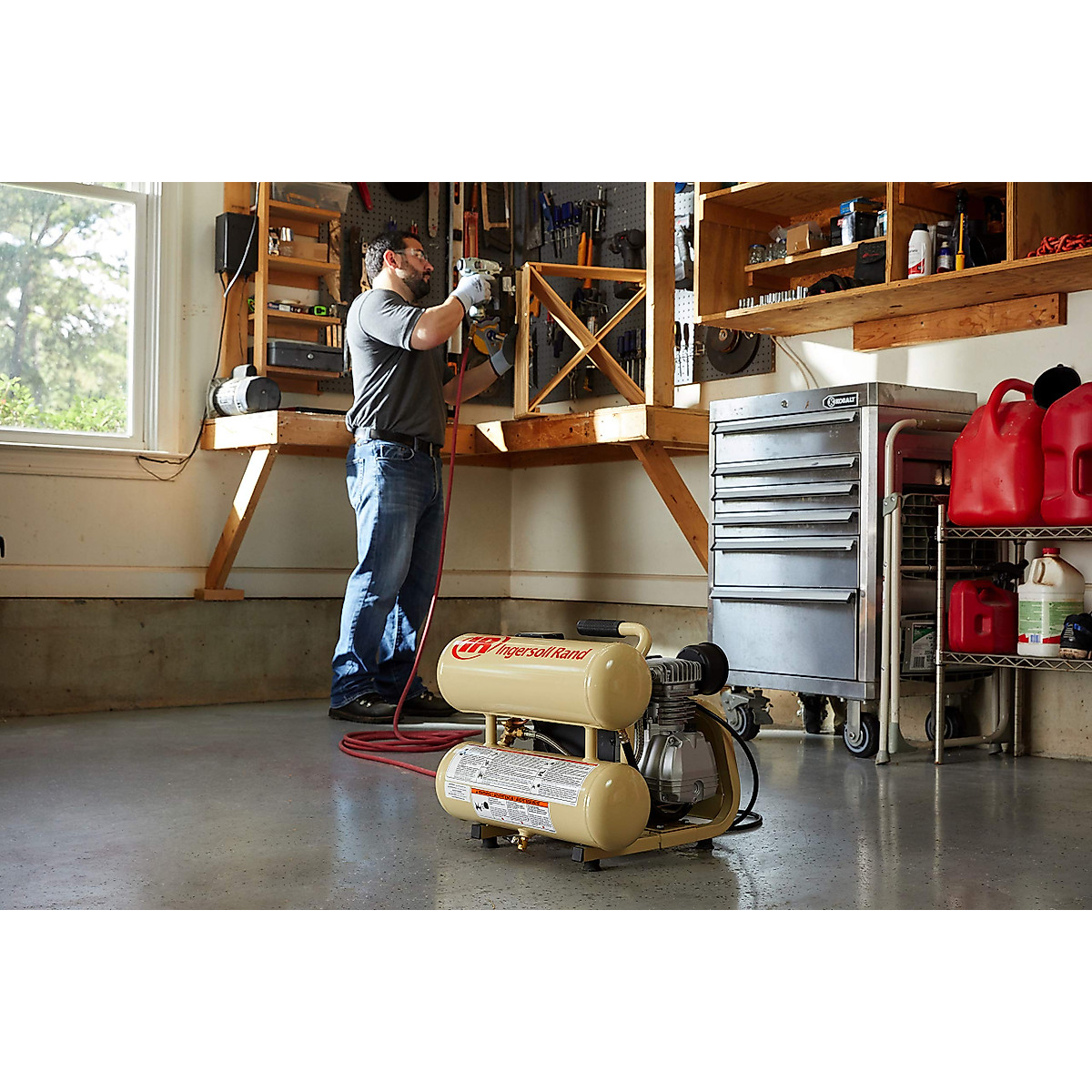 Twin-Stack P1IU-A9 2 HP 4 Gallon Portable Air Compressor