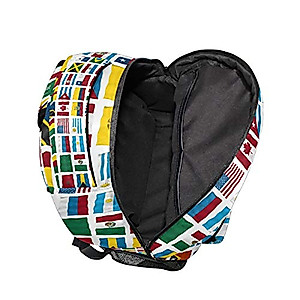 World Flags Backpacks Travel Laptop Daypack School Bags for Teens Men Women