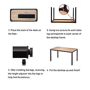 Need 55 Inch Large Computer Desk - Modern Simple Style Home Office Gaming Desk, Basic Writing Table for Study Student, White Metal Frame, White