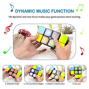 4-in-1Electronic Memory & Brain Game | Handheld Game for Kids | STEM Toy for Kids Boys and Girls | Changeable Colors Speed Cube Novelty Puzzle | Fun Gift Toy for Kids Ages 6-12 Years Old | Fidget toys