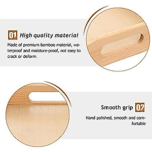 Wooden Breakfast Tray Rustic Vintage Food Serving Trays Nesting Wooden Board with Handles Farmhouse Serving Platters in Bed Lunch Dinner Appetizers Patio Ottoman S Wooden Tea Tray