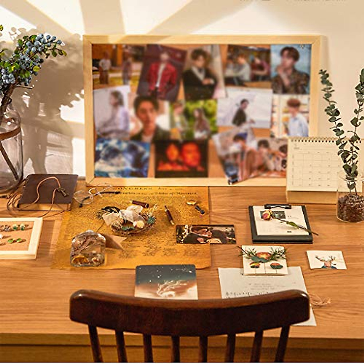 Cork Board Creative Photo Wall, Felt self-Adhesive Wall Bulletin Board, Home Message Board, Desktop Decoration Note Board