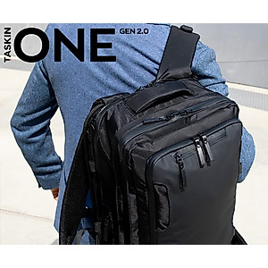 New | Carry-on Large Travel Backpack for Men | Double Expandable Convertible 20L/30L/40L | by Taskin San Francisco | Gen 3