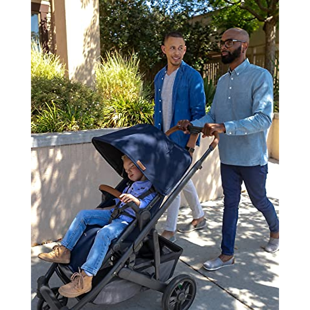 Cruz V2 Stroller - NOA (Navy/Carbon/Saddle Leather) + MESA V2 Infant Car Seat - Jake (Charcoal)