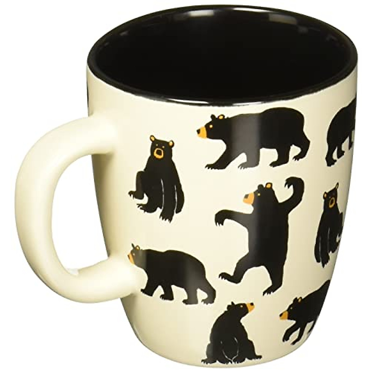 Little Blue House By Hatley Unisex-Adult's Curved Ceramic Mug, Bears On Cream, 1 Count (Pack of 1)