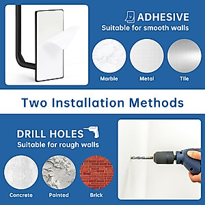 Letohoumia 4 Pack Hat Hooks for Wall, Strong Adhesive Hat Hanger Holder for Baseball Caps, Multi-Purpose Hook Organizer Can Hold More Than 10 Hats for Door/Closet