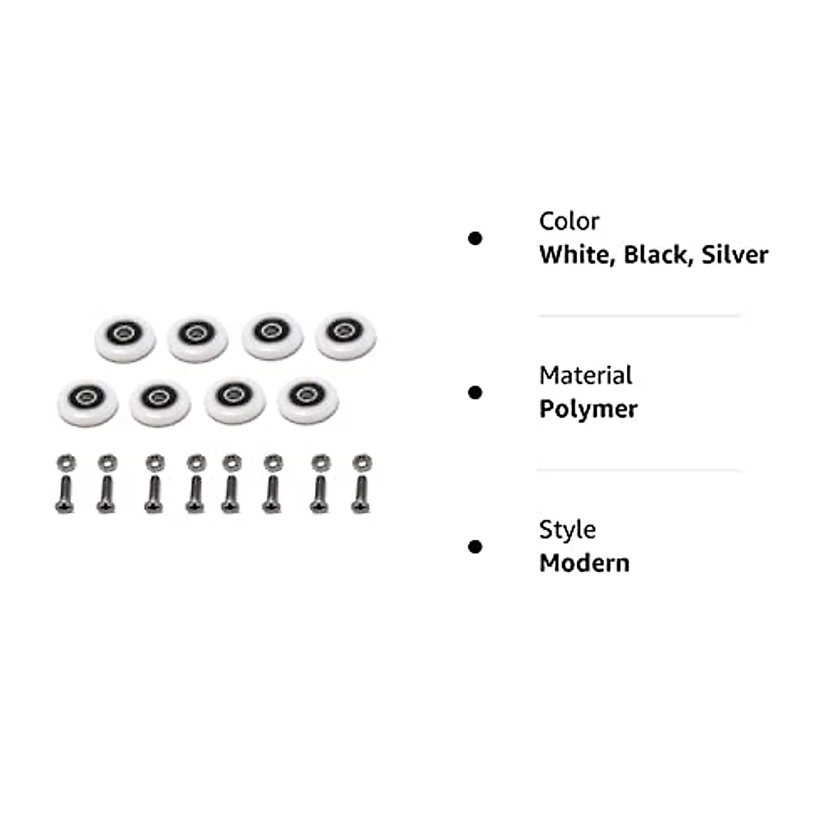 4PCS x Shower Door Rollers,Roller diameter 19 /23/25/27mm, For the Bathroom Pan Glass Sliding Door Pulleys/Runners/Wheels,Strong Load-bearing Capacity, Ultra-quiet,CY105-LS-4PCS