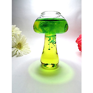 Creative Mushroom Shaped Cocktail Glass,Unique Fungus Drinking Glasses,Cute Juice Glass Cups, 9 OZ High-End Crystal Glass For Drinking Wine Martinis Manhattans Vodka Gin And Cocktails（2Pcs)