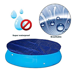 GorNorriss Pool Ground Cloth for Above Ground Pools, Rectangle Swimming Pool Mat, Pool Cover for Garden Outdoor Paddling Family Pools, Waterproof, Breathable, Blue (2M x 4M)