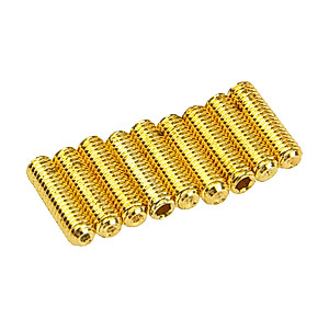 96Pcs Yootones M3 x 10mm Guitar Saddle Bridge Height Adjustment Hex Screws Compatible with Tremolo Systems Electric Bass Guitar Music Instrument Parts (Gold)