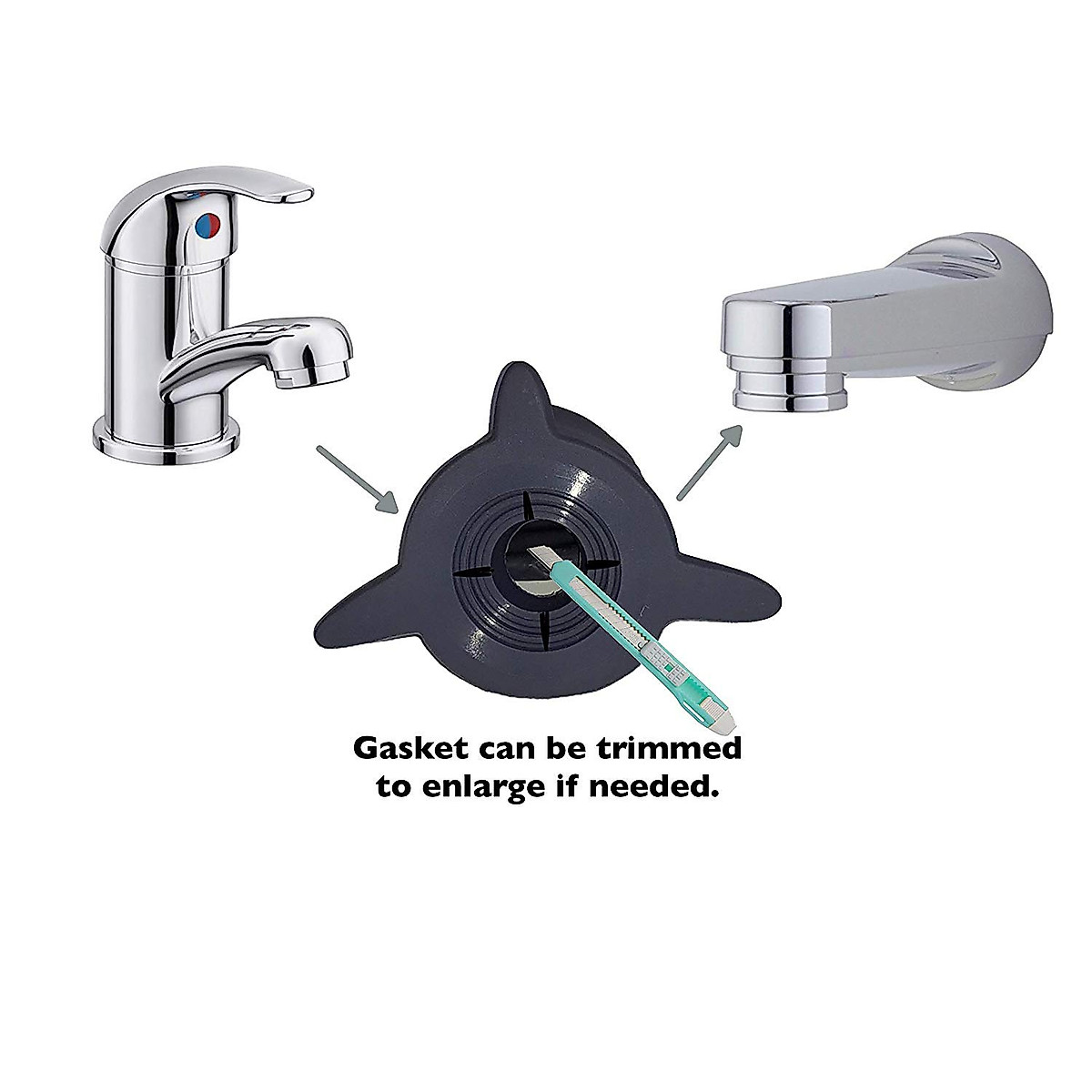 Children’s Faucet Extender Bath Spout Cover for Baby: Sink Extension Hand Washing - Kids Toddler Bathroom Bathtub Fun & Safety - Child Kitchen Accessories (Grey Shark)