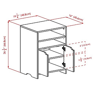 Winsome Wood Nova Storage Cabinet, 1-Drawer with Open Shelf, White