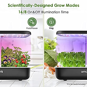 Hydroponics Growing System, OMOTE Hydroponic Garden for Indoor Plants, Herb Garden with 36W 80 LED Grow lights, 12 Kits, 2 Modes, Automatic Timer, Auto Germination Kit Indoor Garden for Family Kitchen
